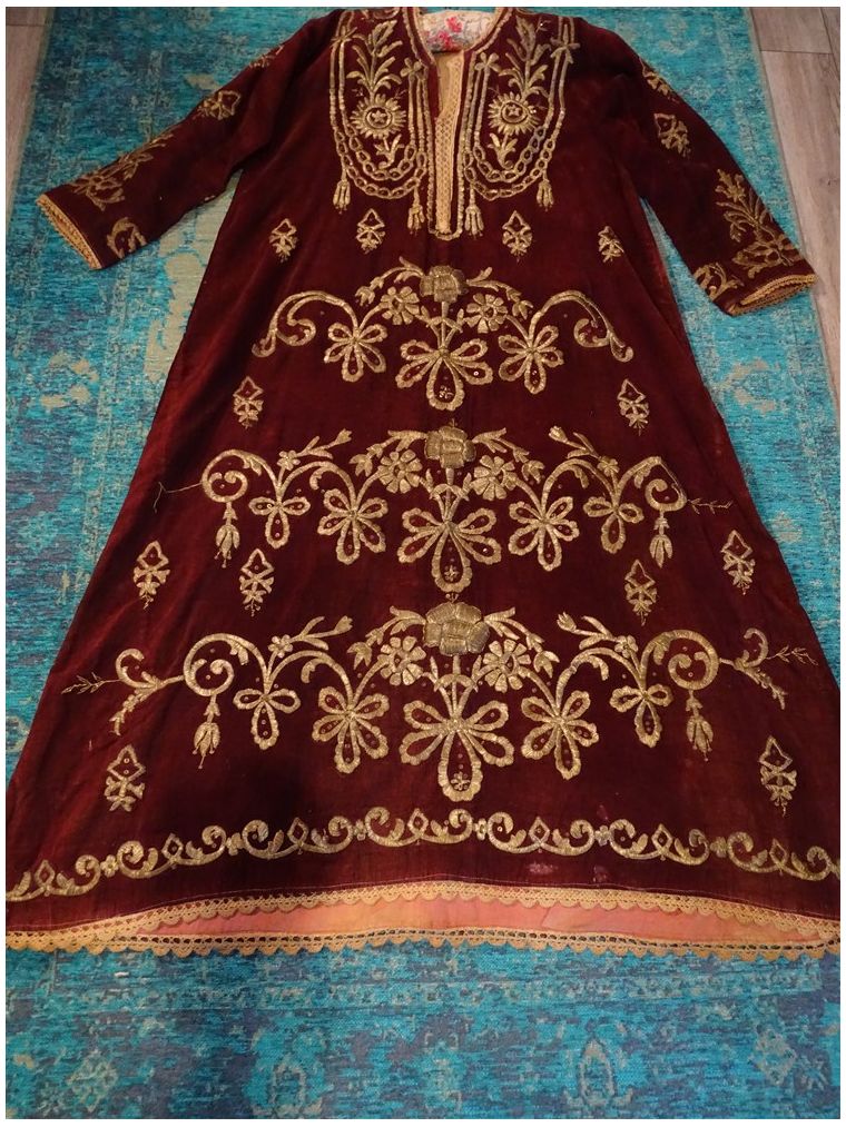 Art Ottoman Robe De Mariage Ottomane Turquie XIXème Velours Bordé De ...